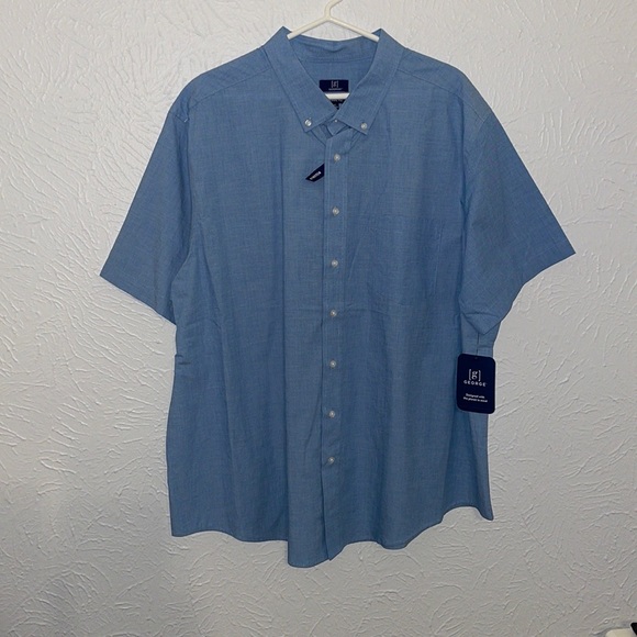 George | Shirts | George Classic Fit Stretch 3xl 5456 Light Blue New ...